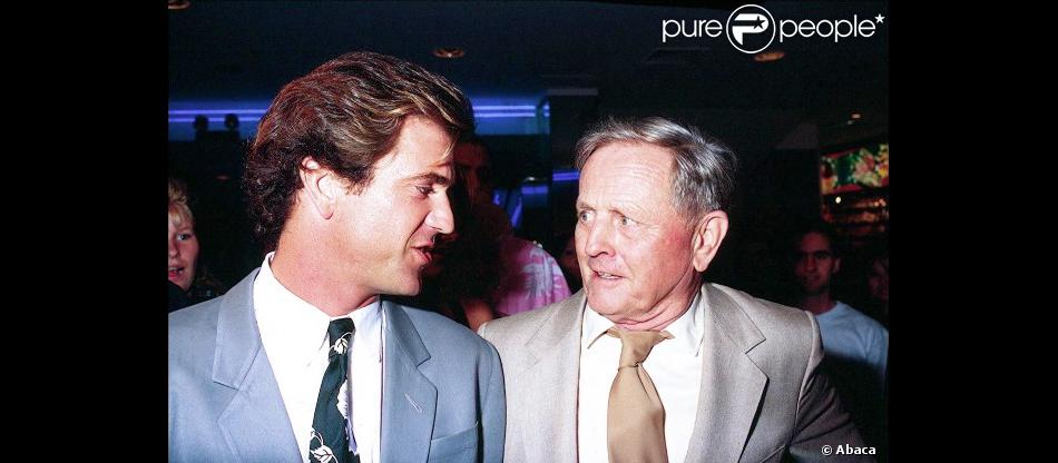 Mel Gibson et son père Hutton en 2001. - Purepeople