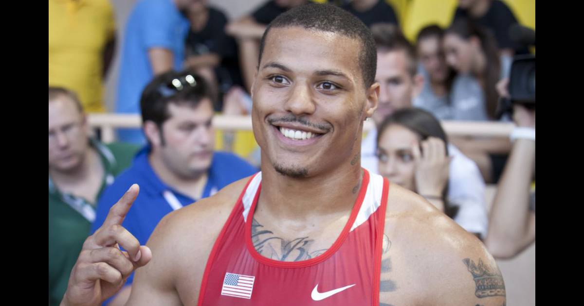 Ryan Bailey lors du meeting de la Ligue de Diamant au Stade Louis II à ...