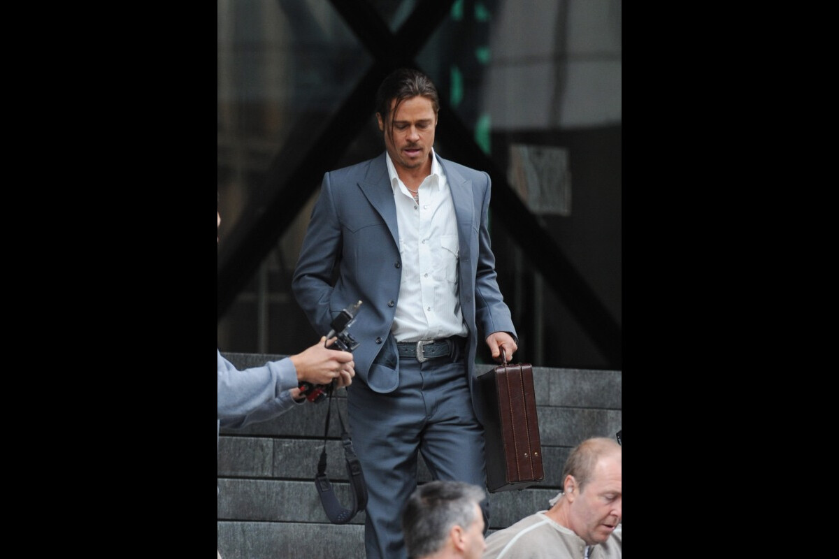 Photo : Brad Pitt, en plein tournage du film The Counselor, à Londres ...