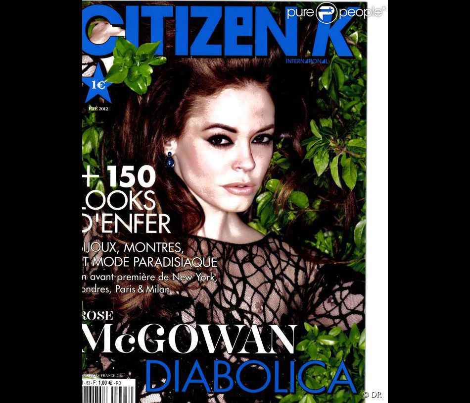 Rose McGowan en couverture de Citizen K - Purepeople
