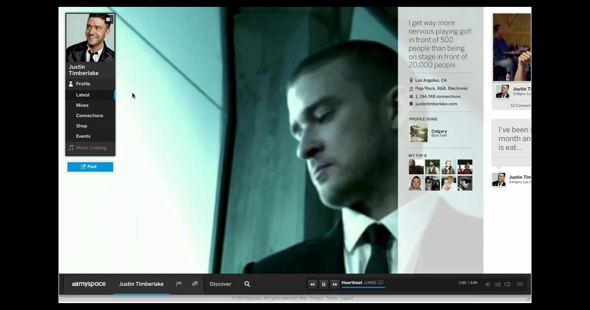 Justin Timberlake, sauveur de Myspace ? - Purepeople