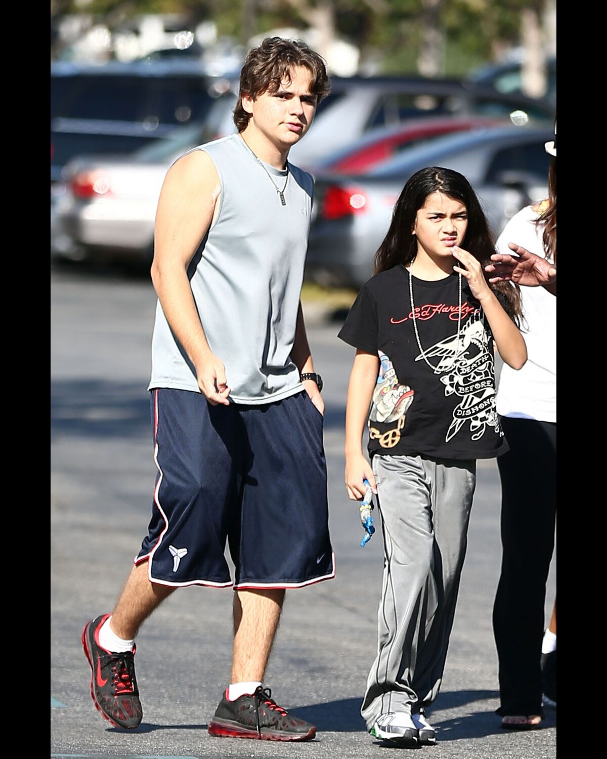 Photo : Prince et Blanket, les enfants de Michael Jackson, à Los ...