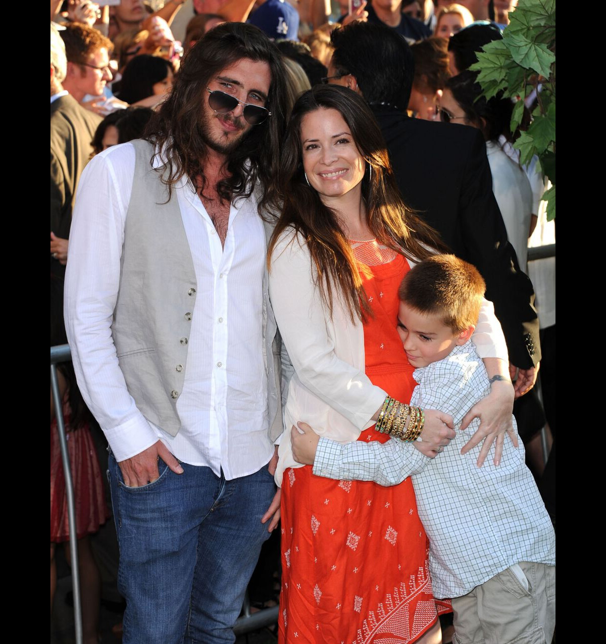 Photo : Holly Marie Combs en famille le 6 août 2012. - Purepeople