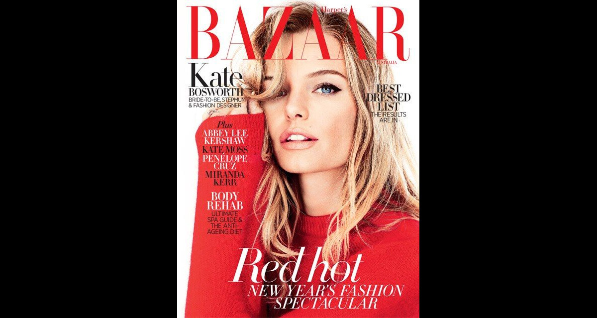 Photo : Kate Bosworth en couverture du magazine Harper's Bazaar ...