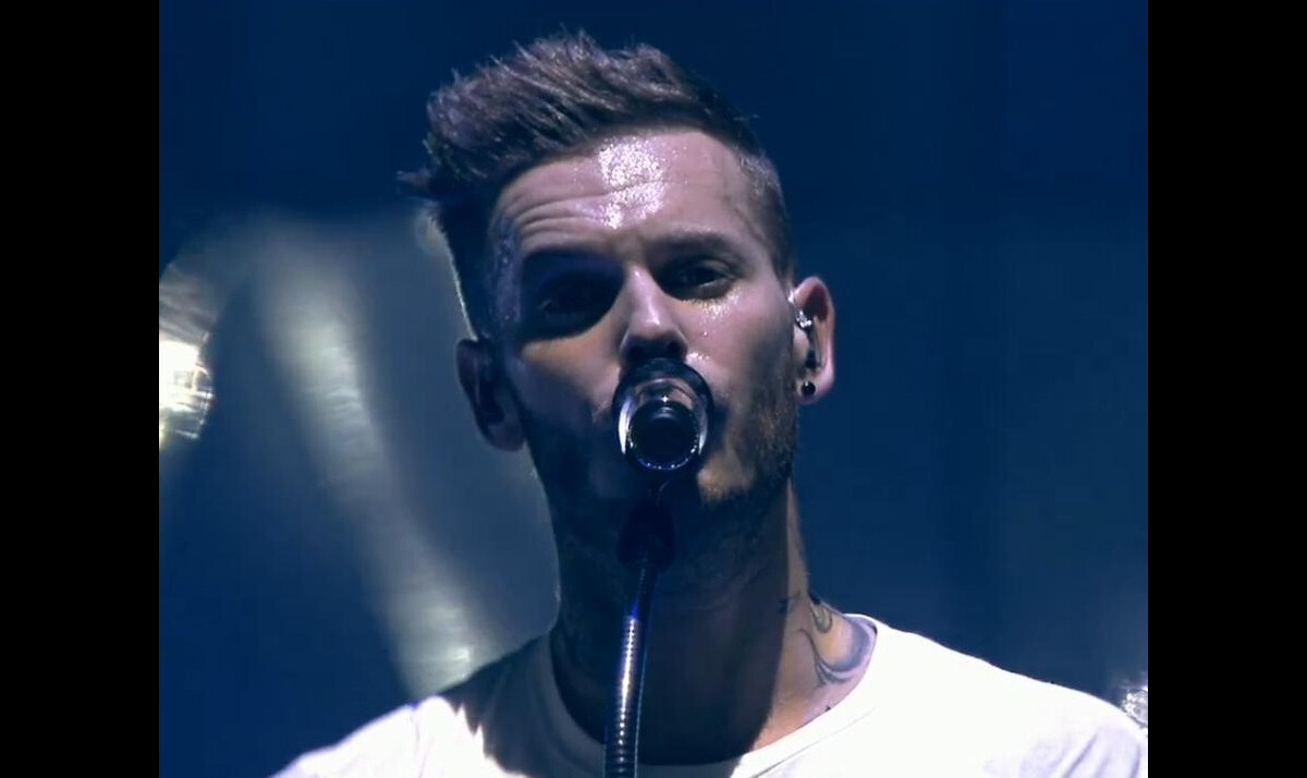 Photo : Matt Pokora lors de l'un de ses concerts donnés à Paris Bercy ...