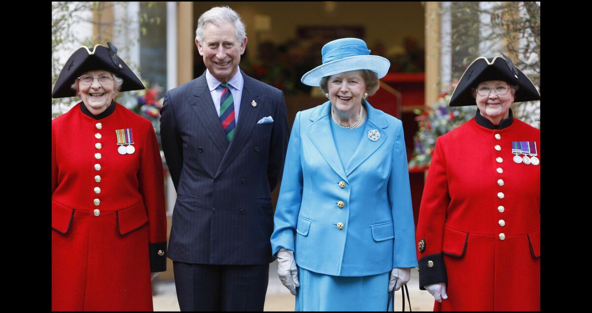 Photo : Le prince Charles et Margaret Thatcher à Londres, mars 2009 ...