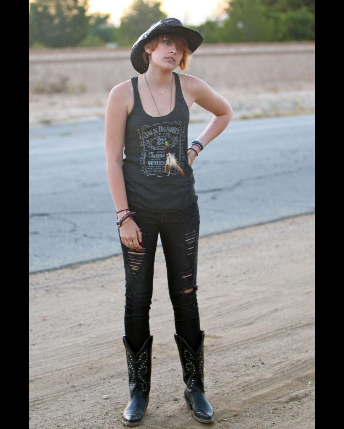 Photo : Paris Jackson devant la maison de chez sa mère, Debbie Rowe, à ...