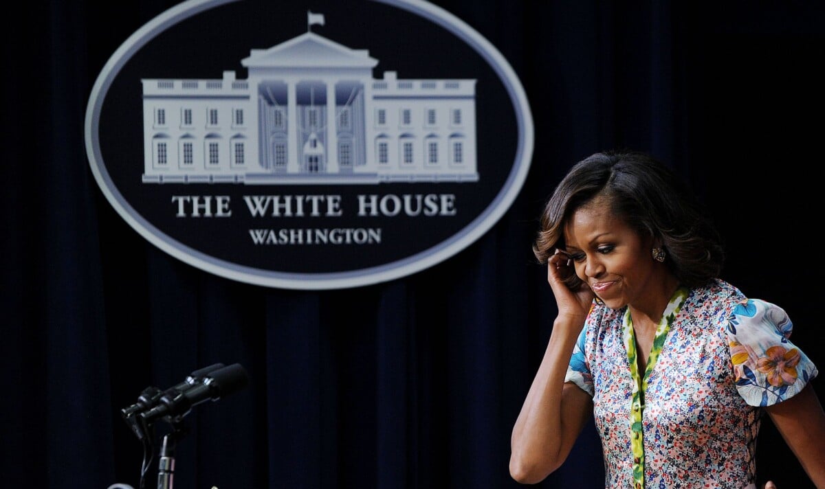 Photo : Michelle Obama a prononcé un discours avant la projection, face ...