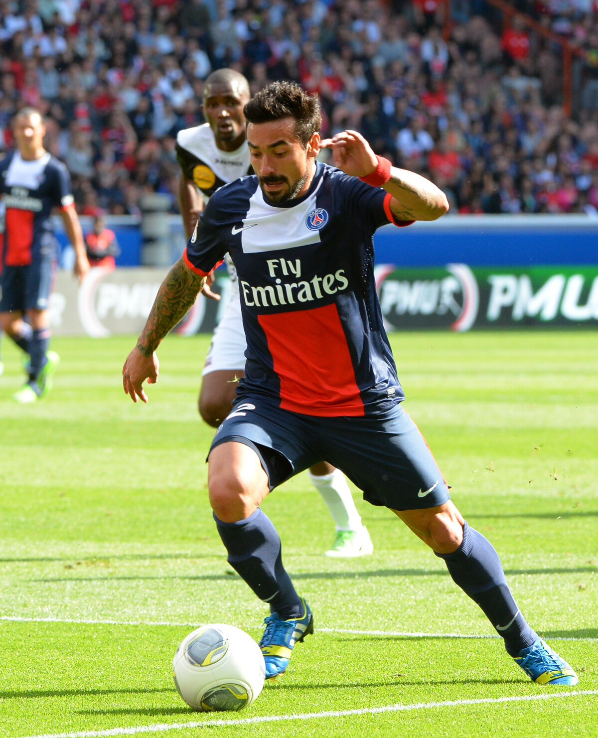 Photo : Ezequiel Lavezzi lors de la rencontre de Ligue 1 entre le PSG ...