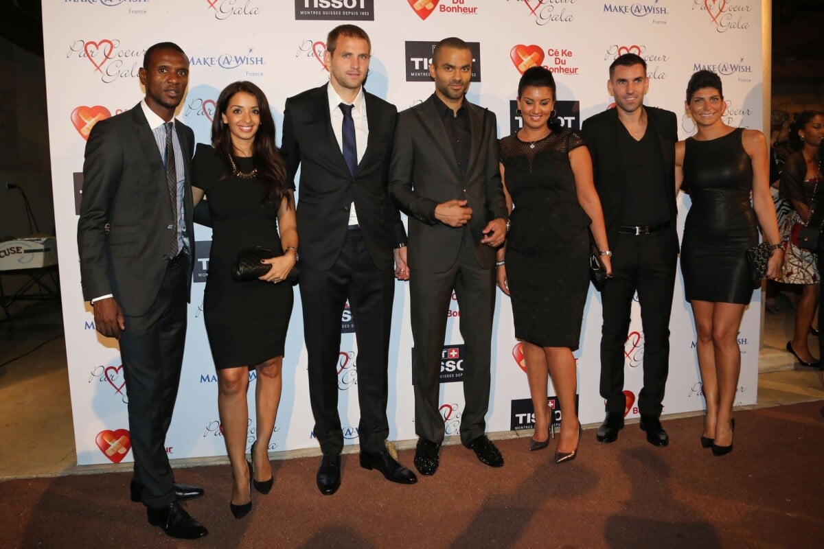 Photo : Eric Abidal, Mathieu Bodmer, Tony Parker et Anthony Réveillère ...