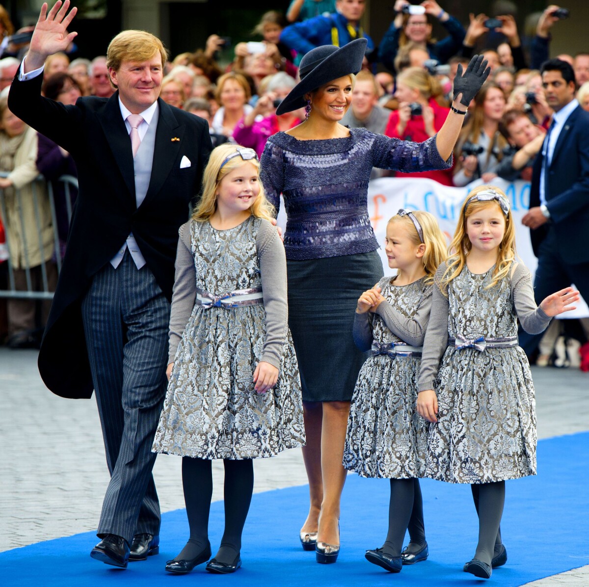 Photo : Dutch Queen Maxima and King Willem-Alexander and their children ...