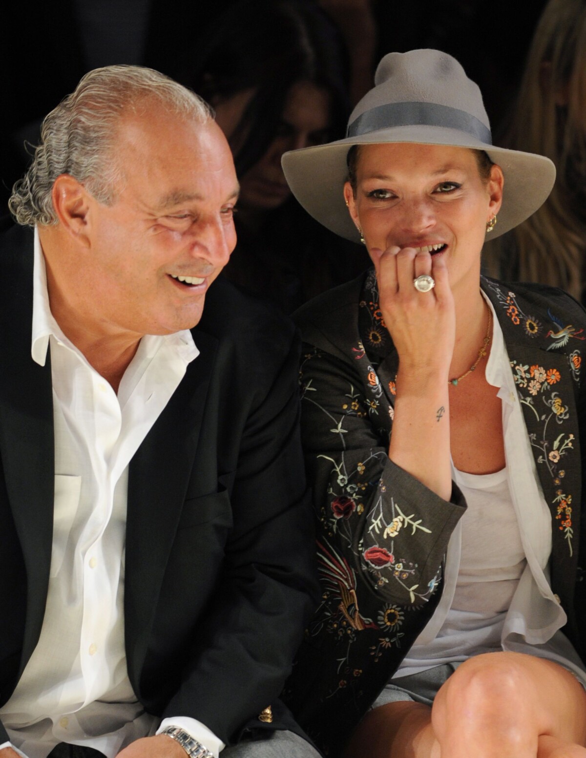 Photo : Kate Moss et Philip Green lors d'un défilé Topshop en septembre ...