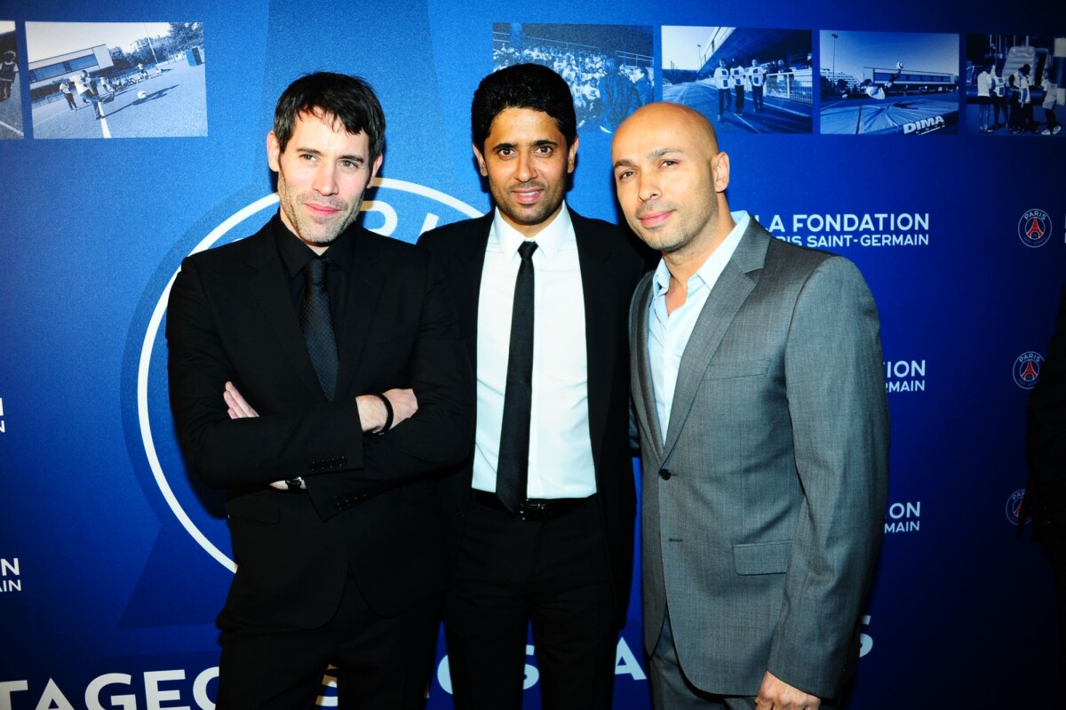 Photo : Nasser Al-Khelaifi aux côtés d'Eric Judor et Jalil Lespert lors ...
