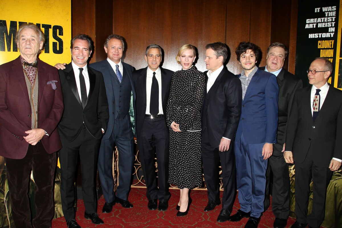 Photo : Le casting à la première du film The Monuments Men au Ziegfeld ...