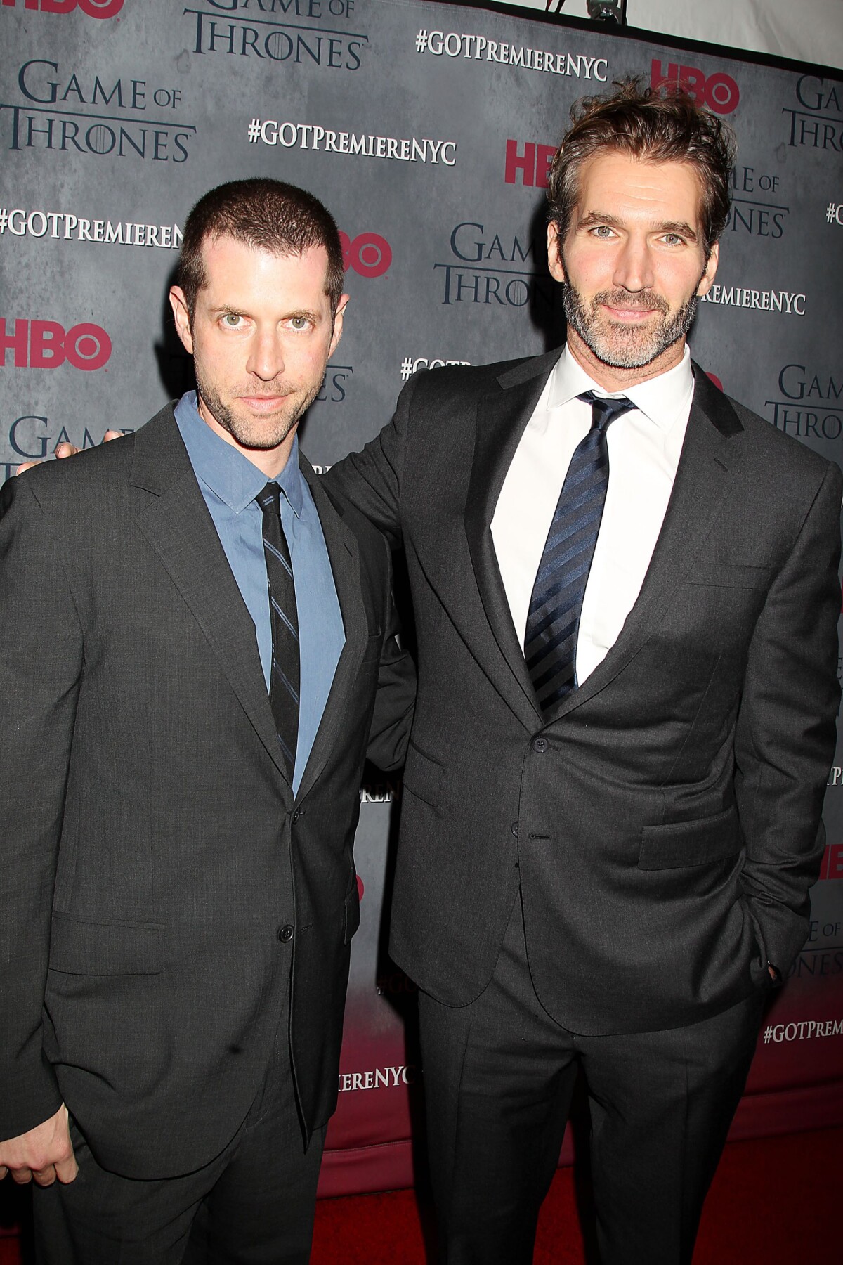 Photo : Dan Weiss et David Benioff - Première de la saison 4 de "Game ...