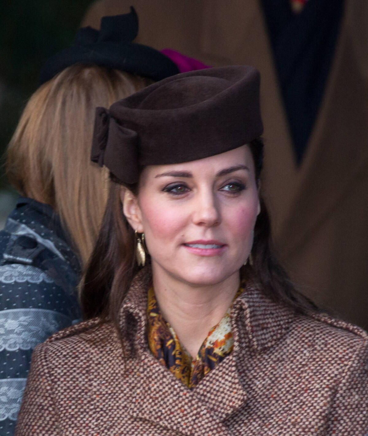 Photo : Kate Middleton, duchesse de Cambridge, le 25 décembre 2014 lors ...