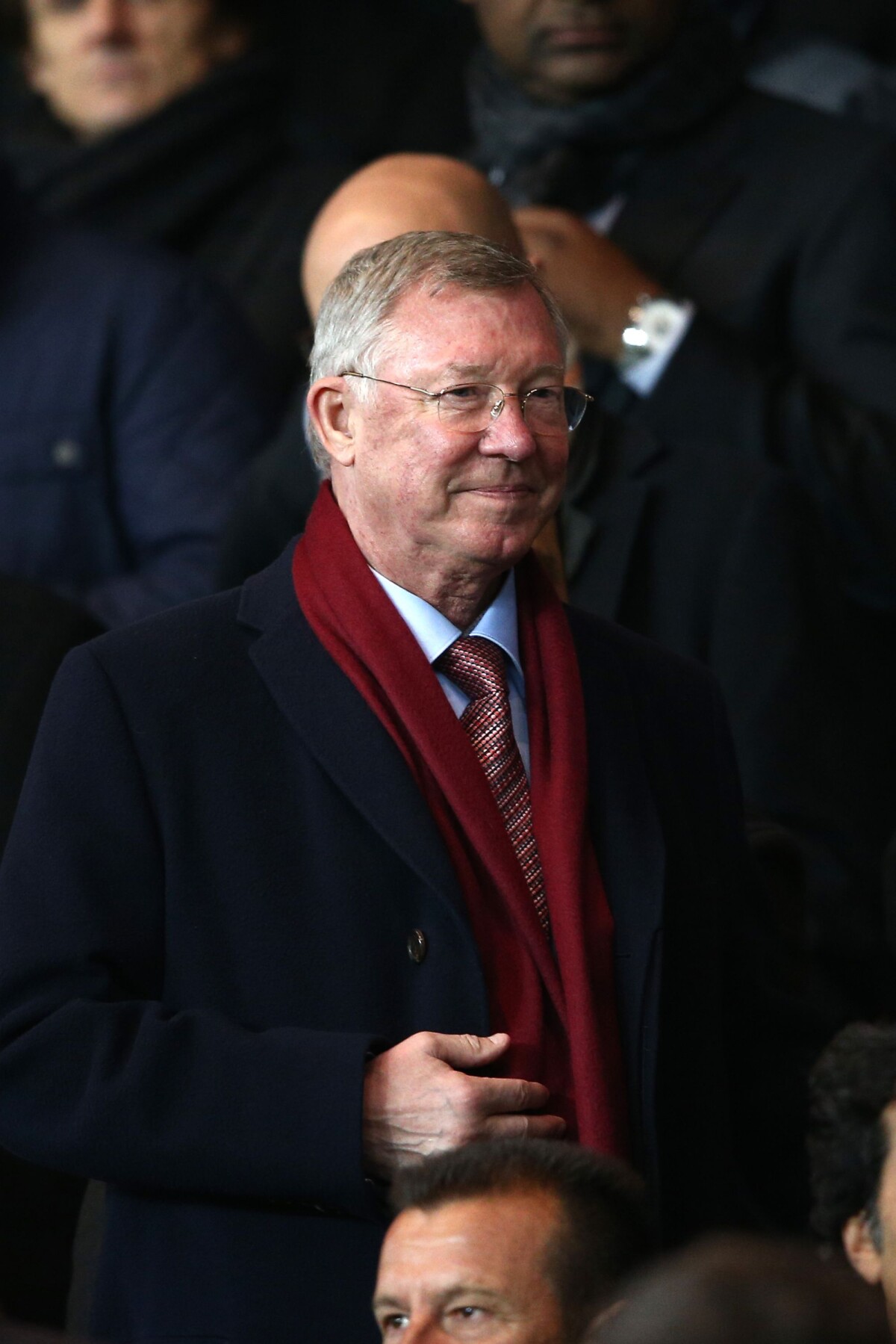 Photo : Sir Alex Fergusson lors du match de ligue de champions entre le ...