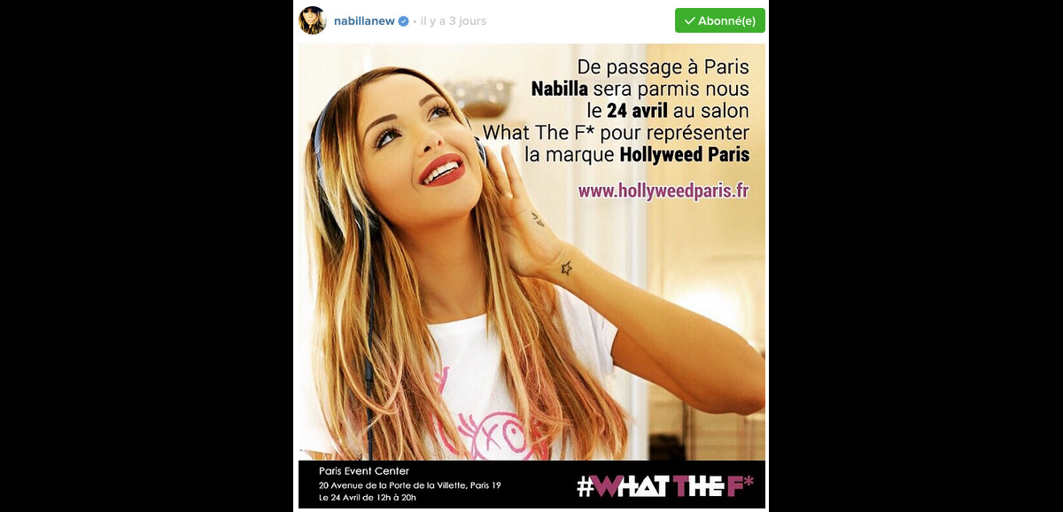 Photo : Nabilla bientôt présente à Paris au même salon que Thomas ...