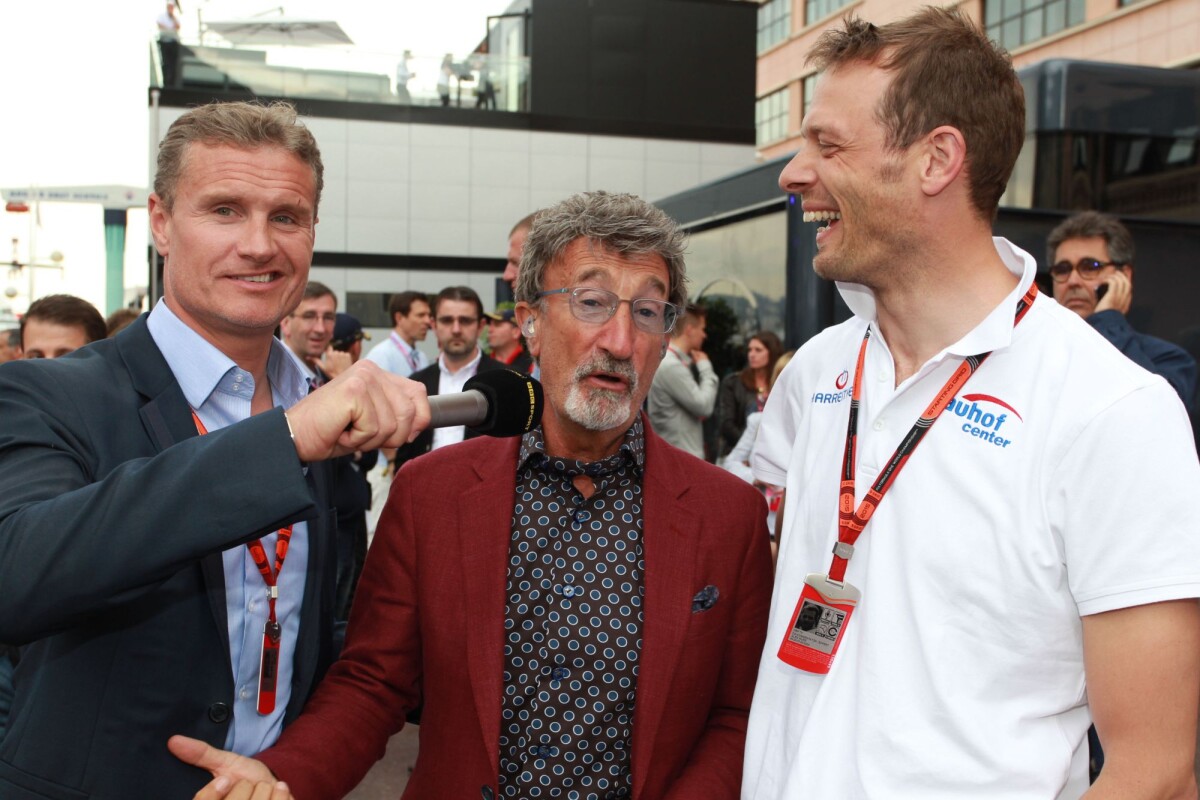 Photo : David Coulthard, Eddie Jordan, Alexander Wurz dans le paddock ...