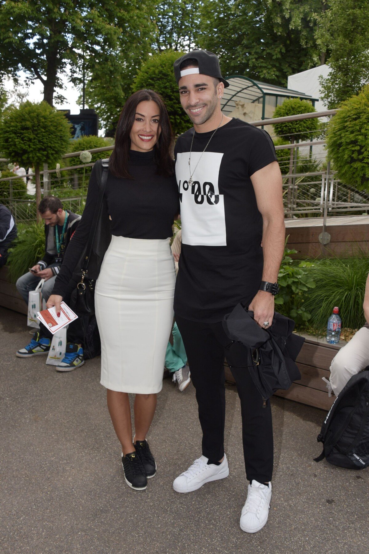 Photo : Adil Rami et sa compagne au second jour des Internationaux de ...