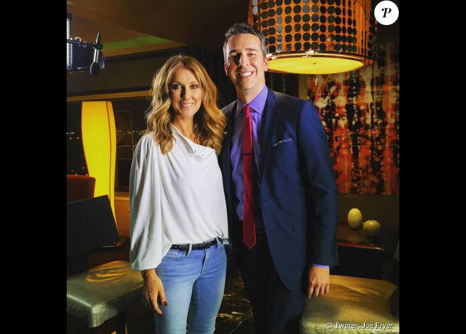 Céline Dion et Joe Fryer de l'émission NBC Nightly News, le 18 juillet ...