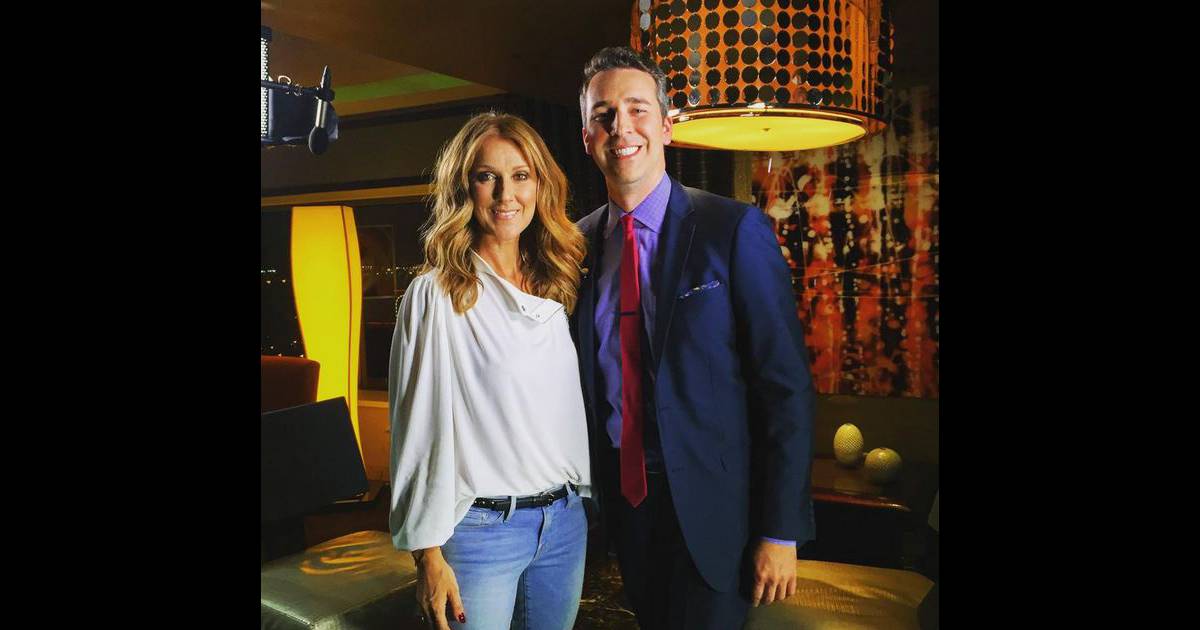 Céline Dion et Joe Fryer de l'émission NBC Nightly News, le 18 juillet ...