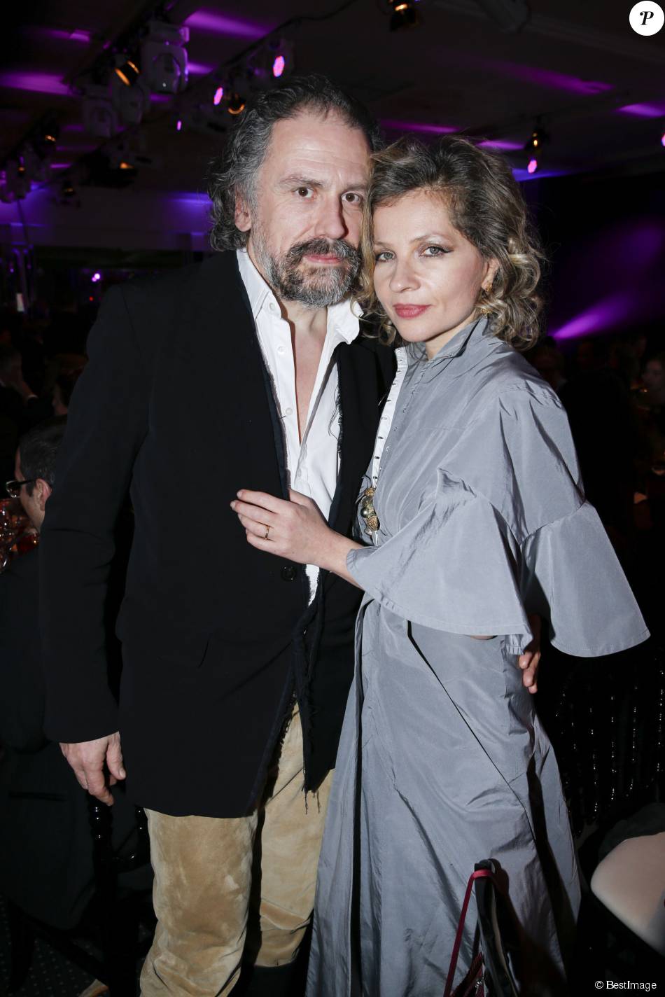 Simon Liberati et sa femme Eva Ionesco, à Paris, le 29 janvier 2015 ...