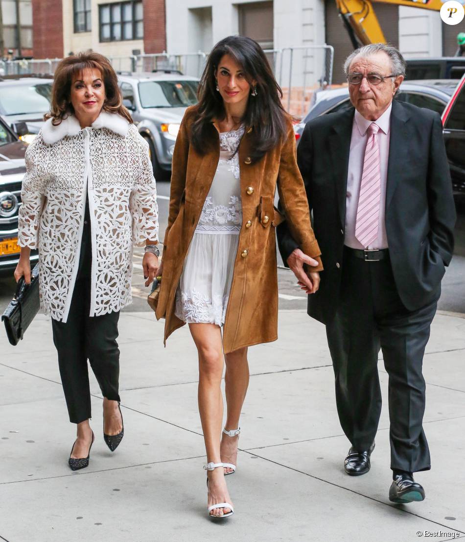 Amal Alamuddin Clooney et ses parents Ramzi et Bariaa Alamuddin à New ...