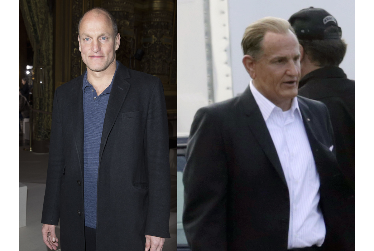Photo : Woody Harrelson à Paris le 9 mars 2015 (à gauche) et sur le ...