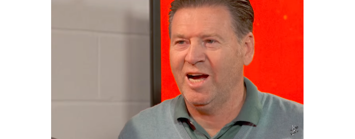 Photo : Chris Waddle lors de l'émission The Voice, diffusée sur la BBC ...