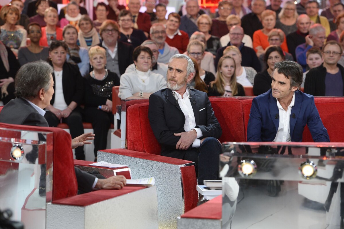Photo : Loïck Peyron, Stéphane Peyron et Michel Drucker ...