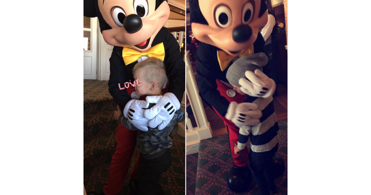 Amélie Neten et son petit Hugo à Disneyland pour Halloween 2015. Ici ...