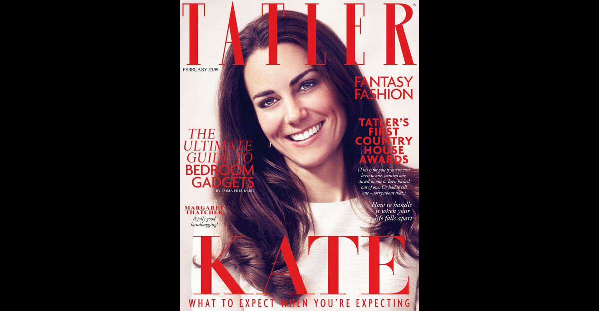 Photo : Kate Middleton en couverture de Tatler en décembre 2012 ...