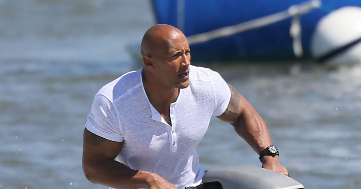 Exclusif - Dwayne Johnson (The Rock) lors d'une scène d'action sur un ...