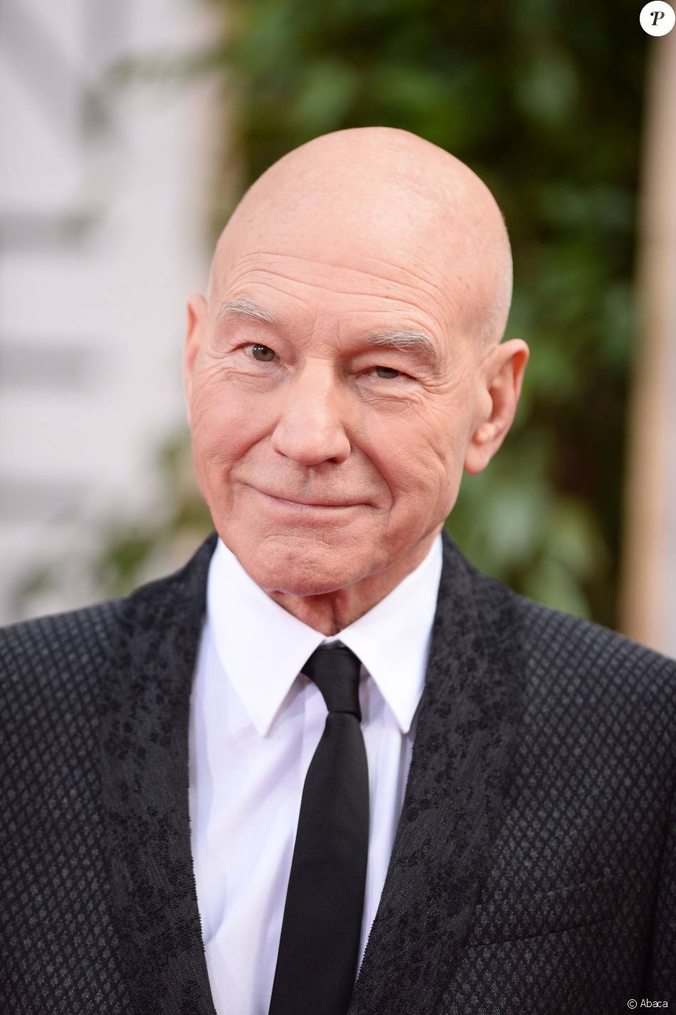 Patrick Stewart lors des Golden Globe Awards 2016. - Purepeople