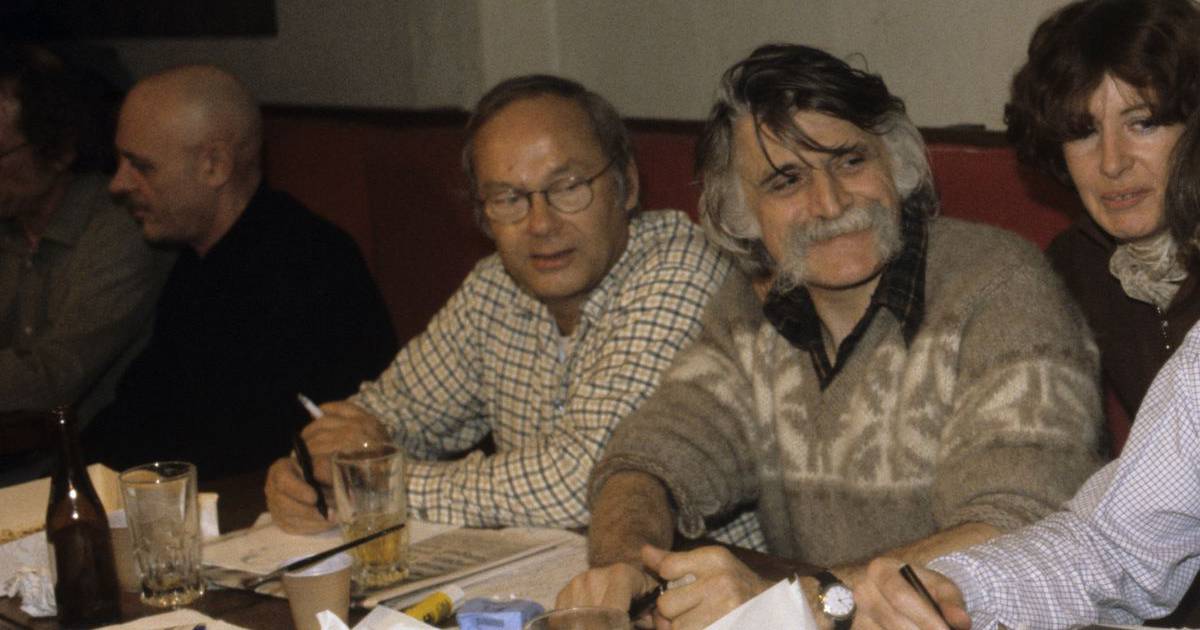 De gauche à droite, le professeur Choron, Siné, François Cavanna et ...