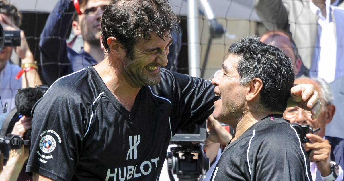 Ciro Ferrara et Diego Maradona - Pelé et Diego Maradona s'affrontent ...