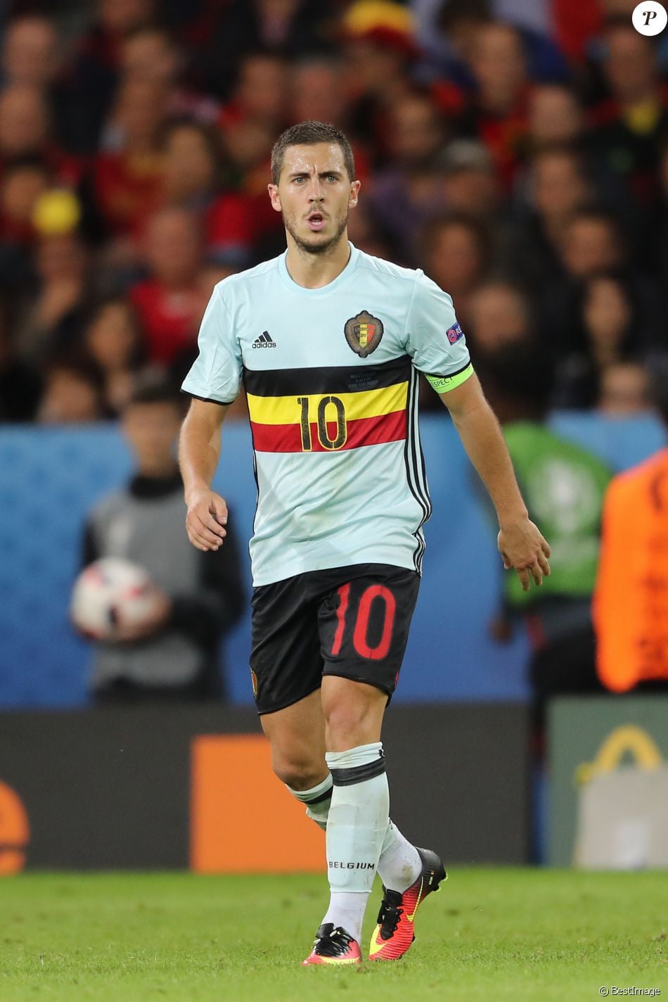 Le joueur belge Eden Hazard - Match de quarts de finale de l'Euro ...