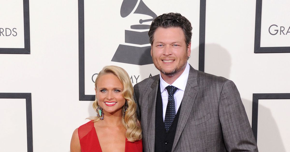 Blake Shelton et sa compagne MIranda Lambert à la 56eme ceremonie des ...