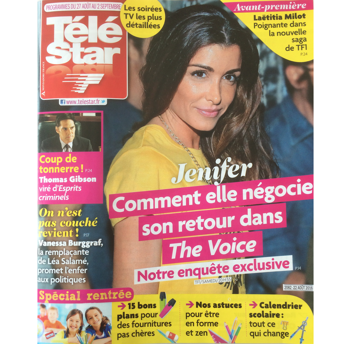Photo : Magazine Télé Star en kiosques le 22 août 2016. - Purepeople