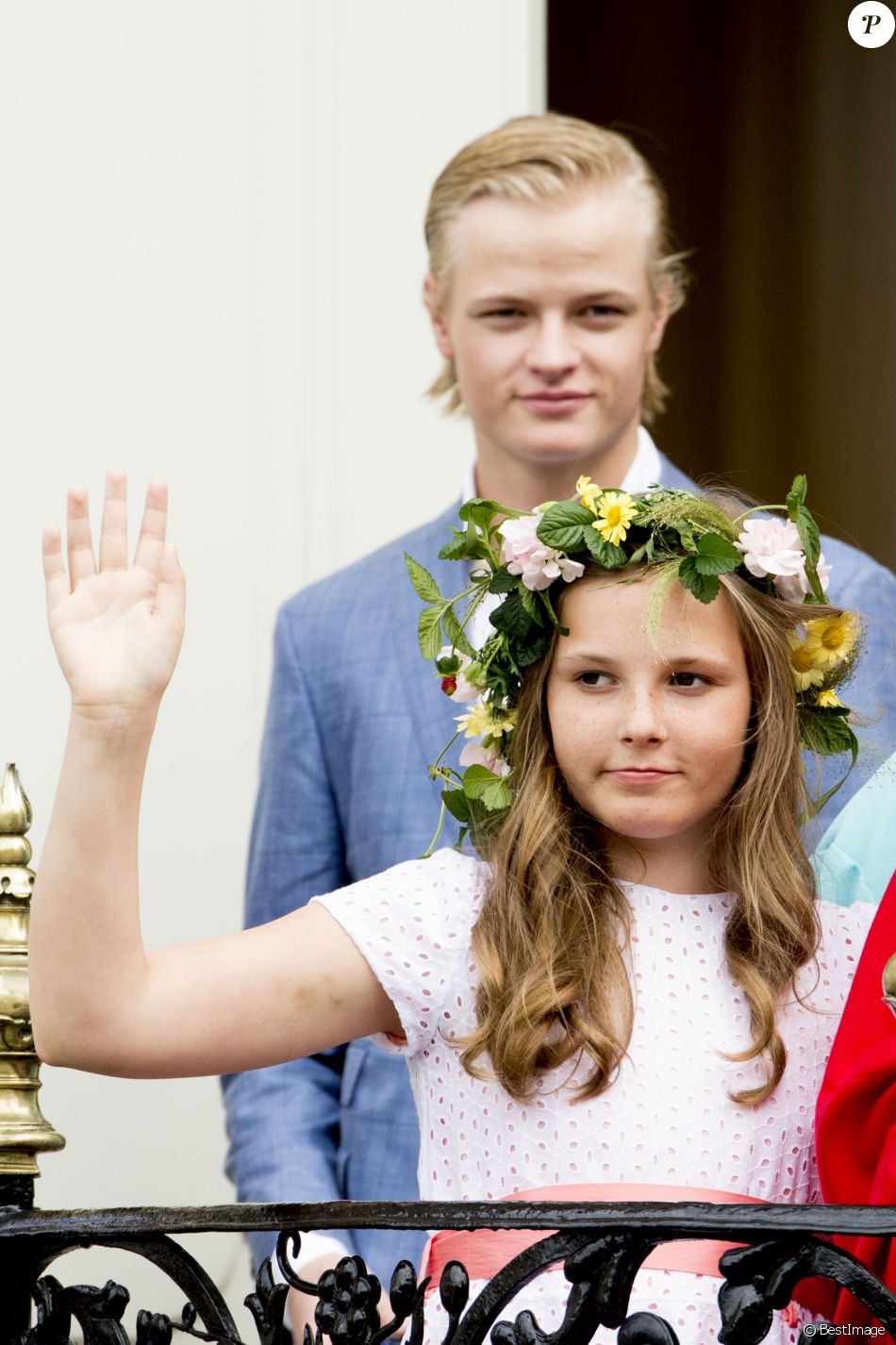 Marius Borg Hoiby et sa demi-soeur la princesse Ingrid Alexandra lors ...