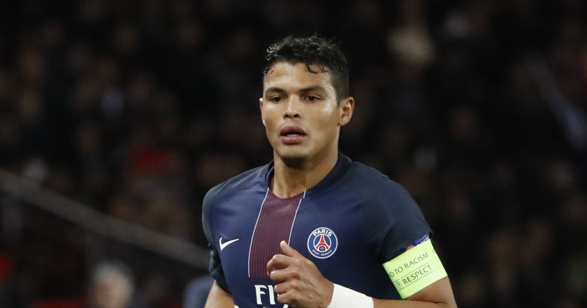 Thiago Silva lors du match de Ligue des Champions, PSG vs Bâle (3-0) au ...