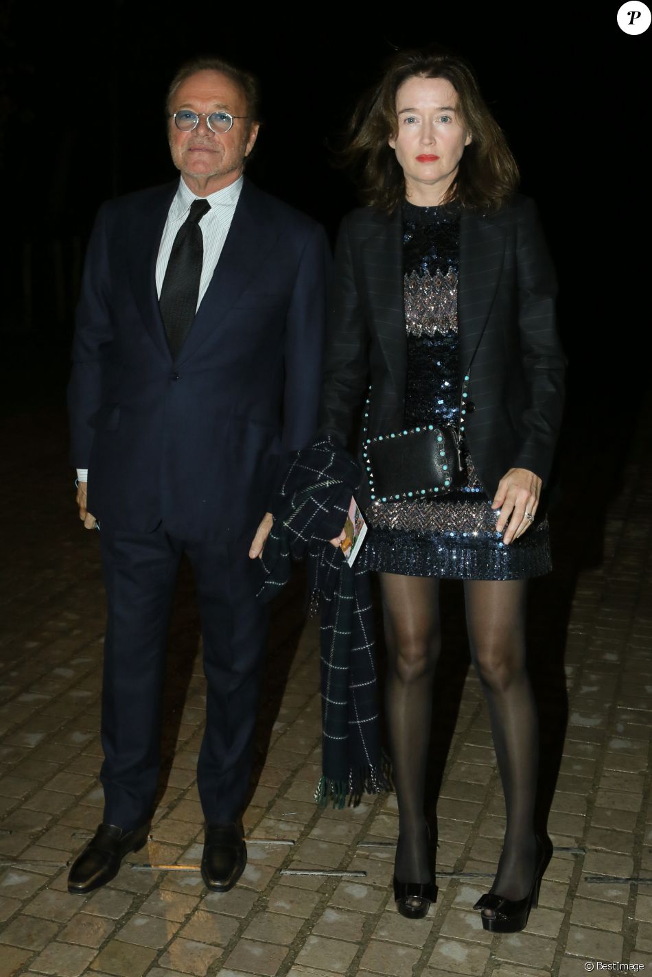 Guillaume Durand et sa femme Diane de Mac Mahon - Arrivées au dîner d ...