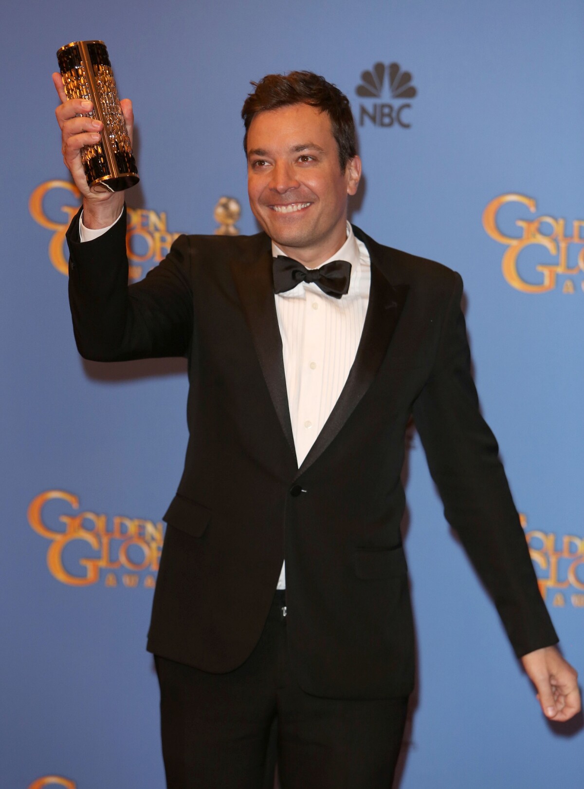 Photo : Jimmy Fallon - Press Room - 71eme ceremonie des Golden Globe ...