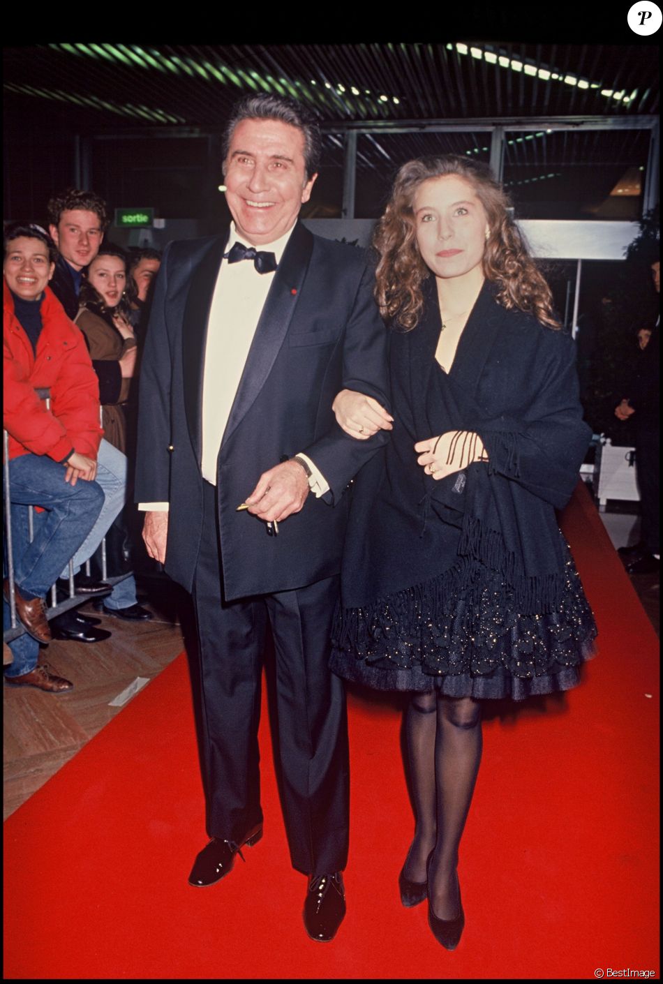 Gilbert et Emily Bécaud aux César, le 22 février 1992 - Purepeople