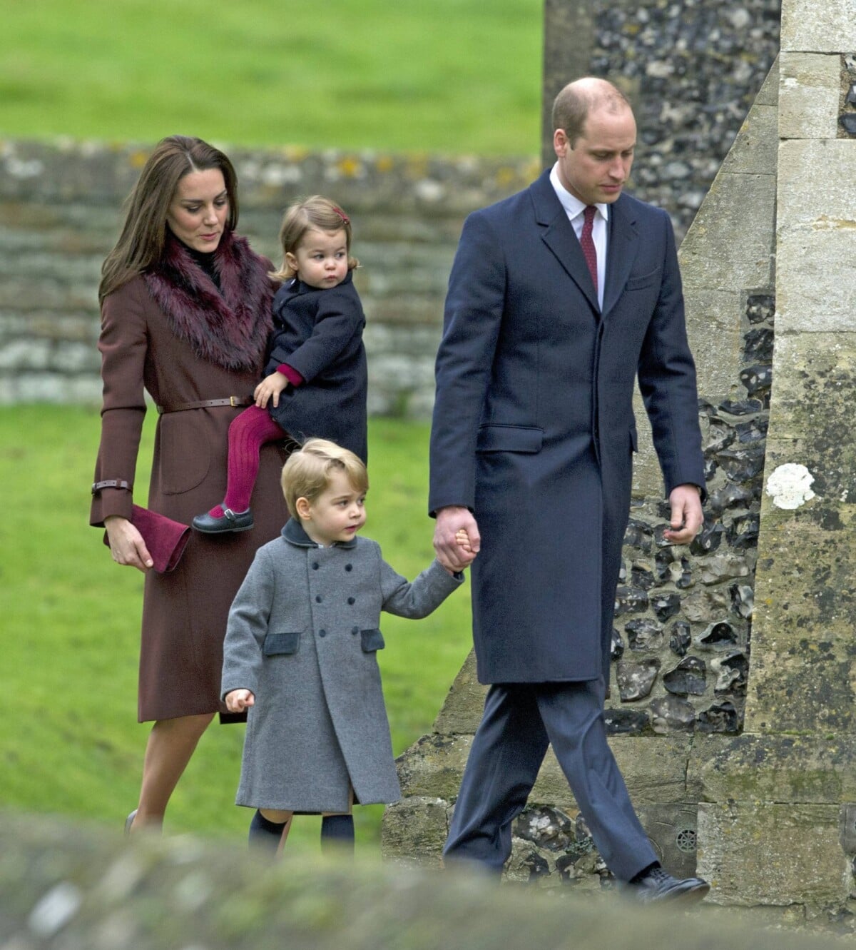 Photo : Kate Middleton et le prince William avec leurs enfants le ...