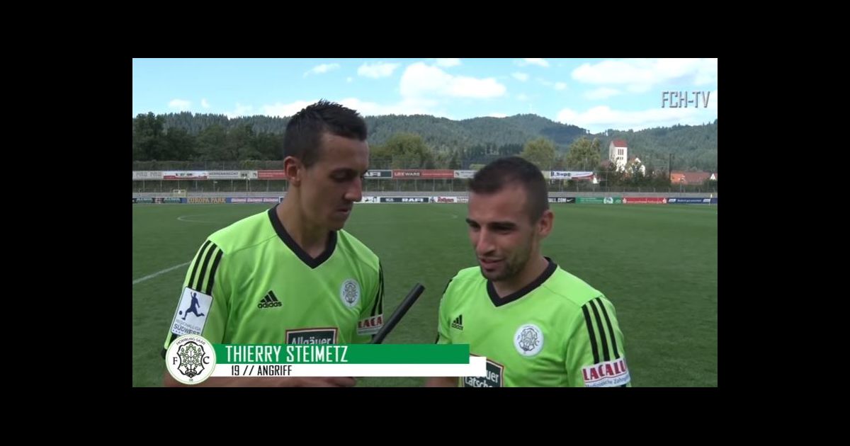 Thierry Steimetz lors d'une interview accordée pour son club, le FC ...