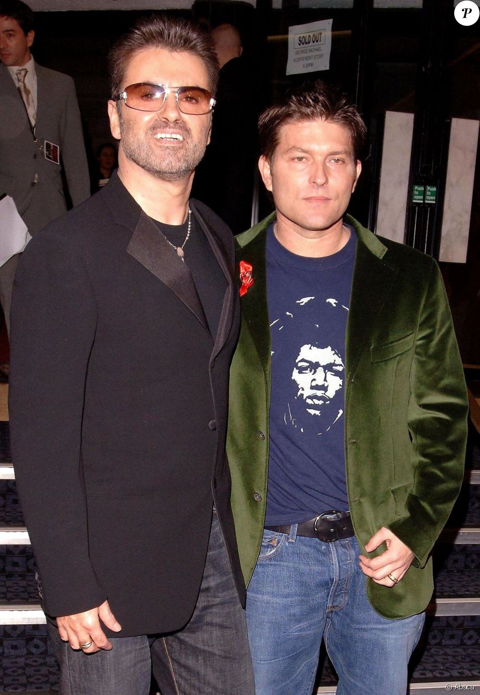 George Michael et Kenneth Goss à Londres, le 5 décembre 2005. - Purepeople