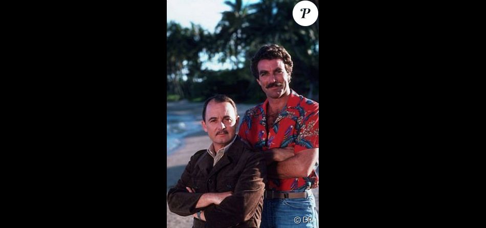 John Hillerman et Tom Selleck dans Magnum - Purepeople