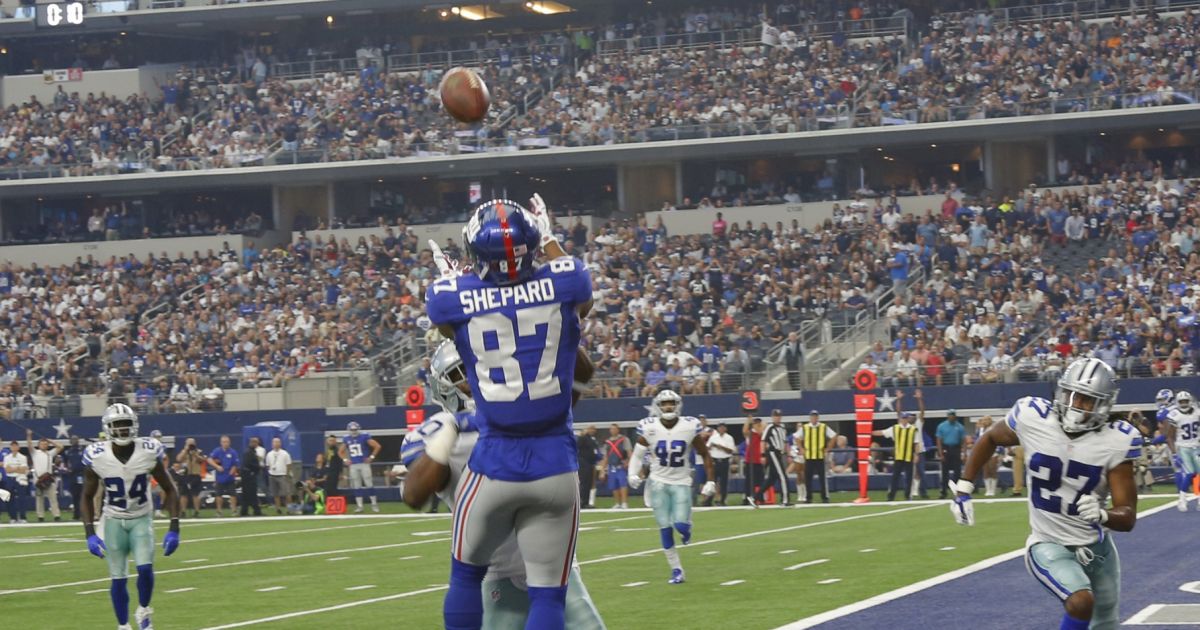 Sterling Shepard (New York Giants, n°87) - Match Dallas Cowboys - New ...